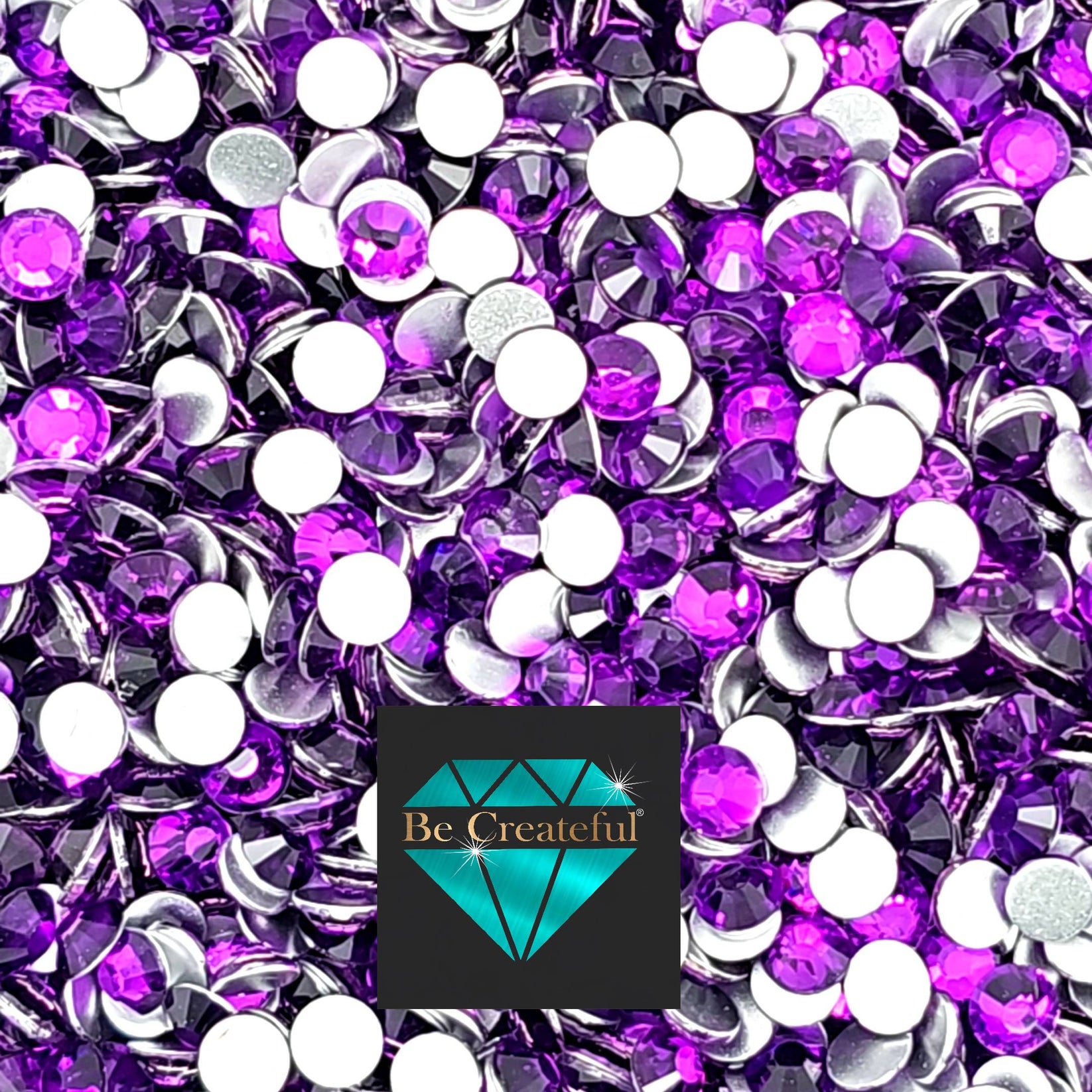 Flatback Purple Passion Glass Rhinestones - Same or next day shipping ...
