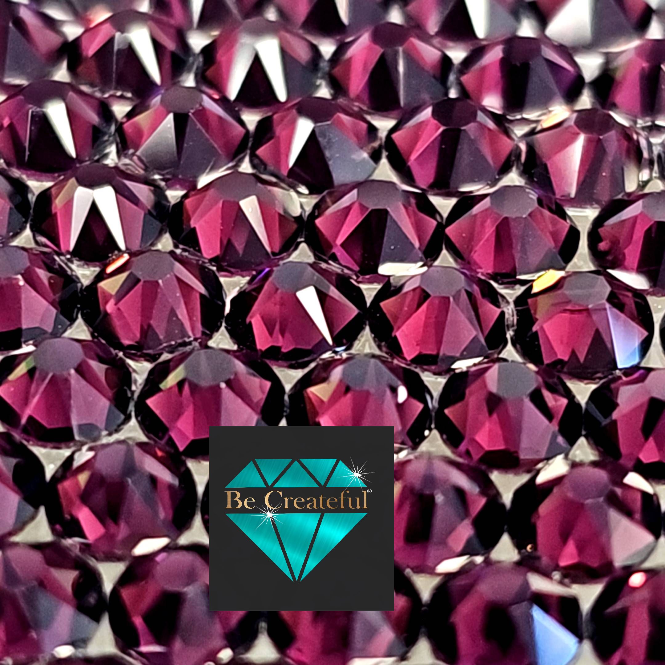 LUXE® Amethyst Glass Flatback Rhinestones - 16 Facet 2088 Rhinestone💎 ...