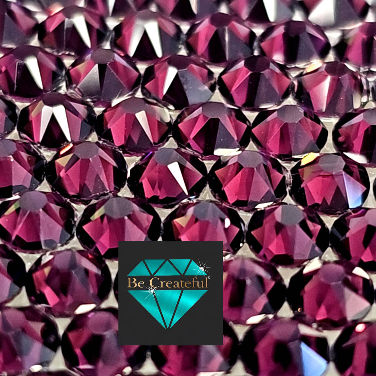 LUXE® Amethyst Glass Flatback Rhinestones - 16 Facet 2088 Rhinestone💎 ...