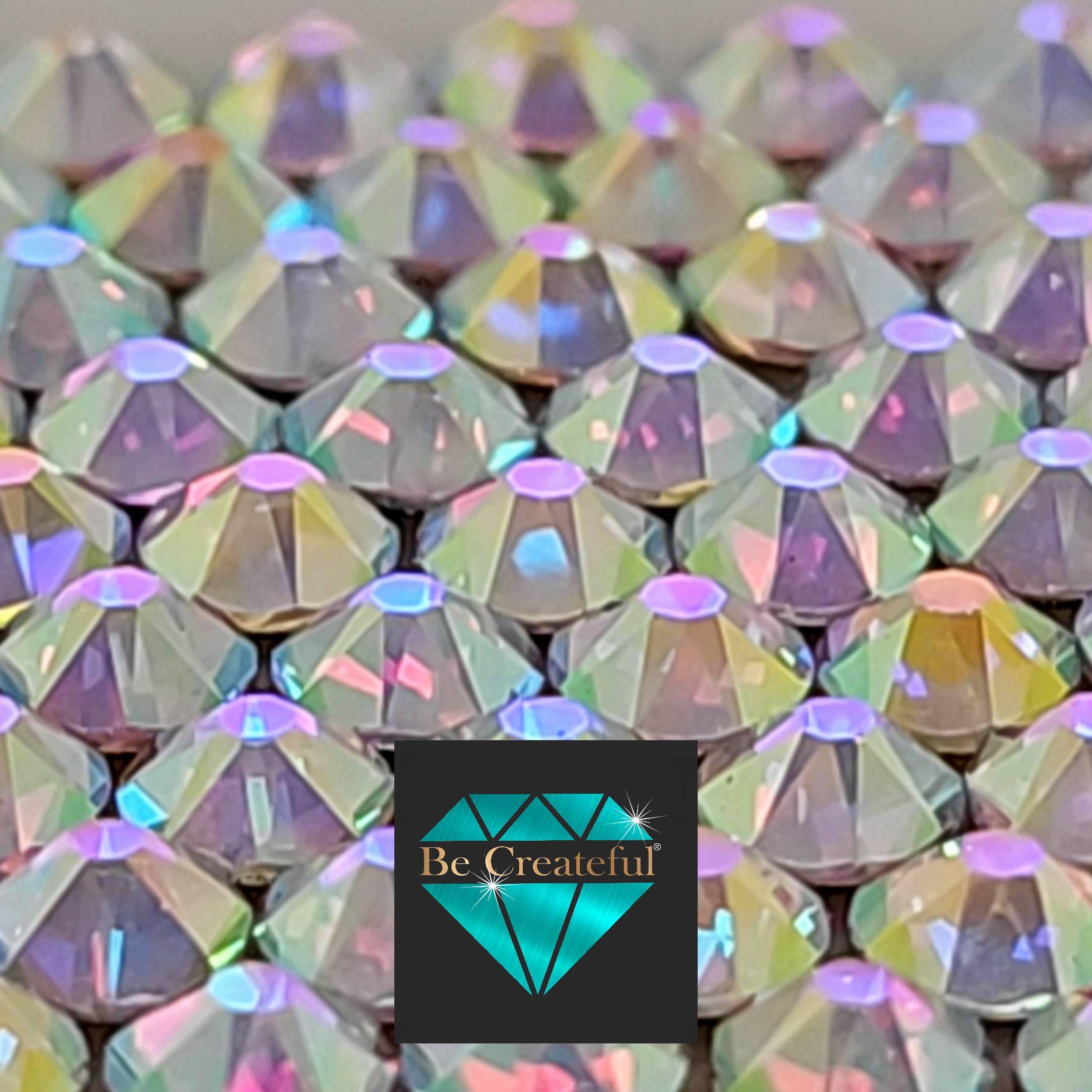 LUXE® Crystal AB Glass Flatback Rhinestones - 5⭐rated – Be Createful