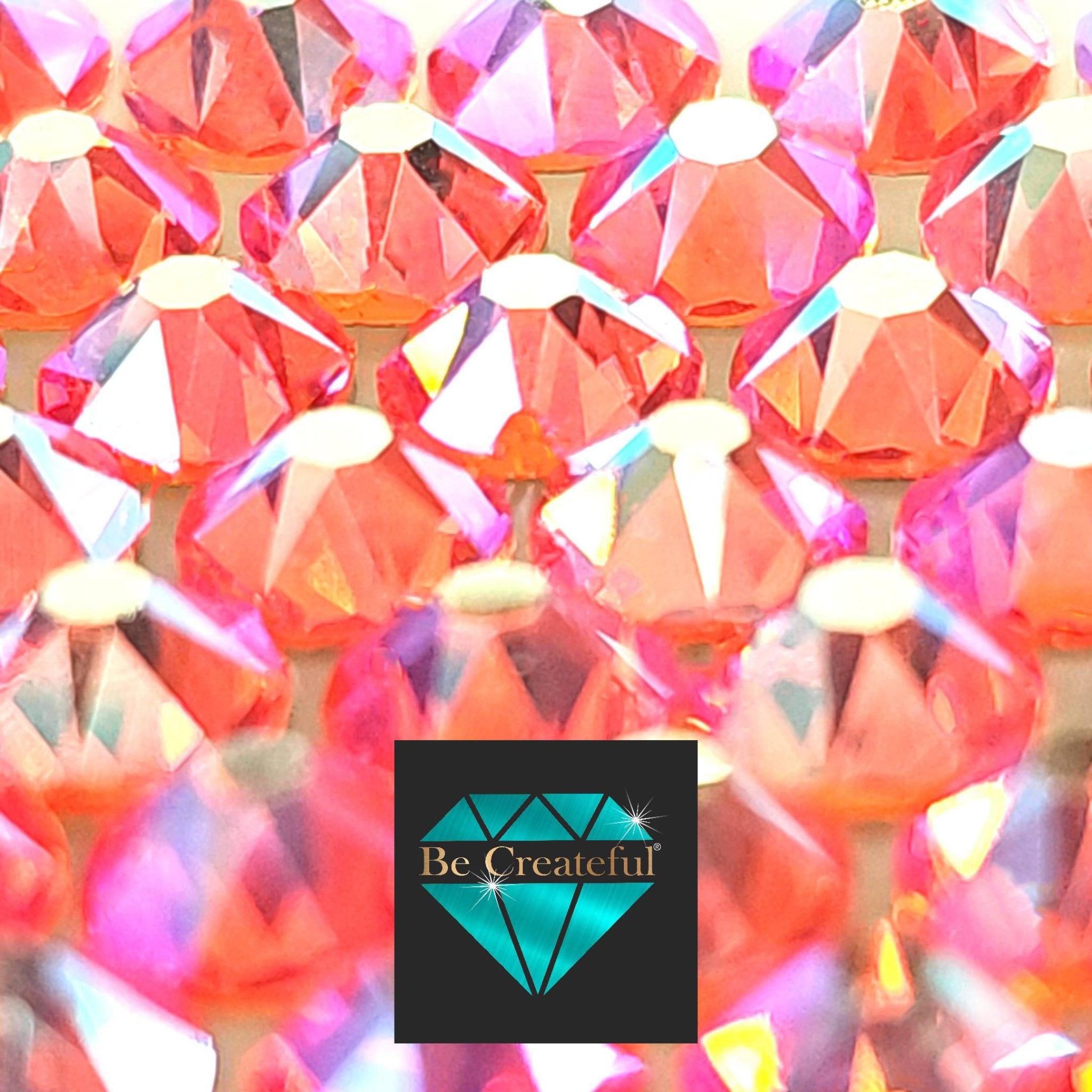 FLATBACK LUXE® Hyacinth AB Foil Glass Rhinestones - 5⭐rated – Be Createful