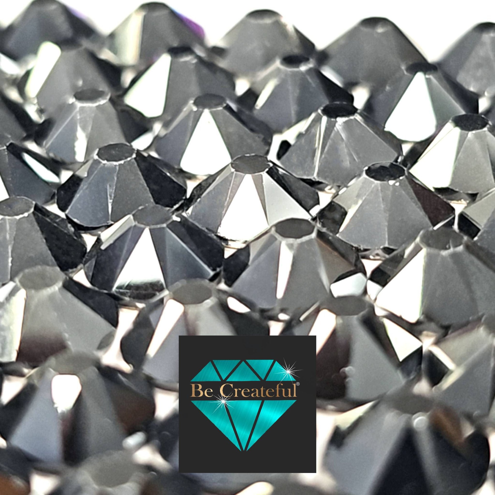 FLATBACK LUXE® Jet Black Foil Glass Rhinestones - 5⭐ reviews – Be Createful