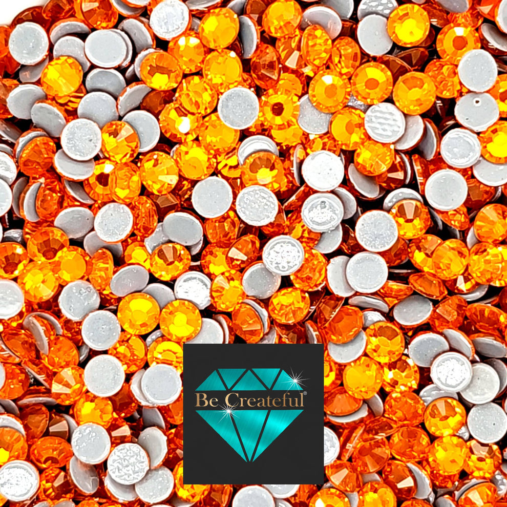 LUXE® Hyacinth Orange Hotfix Rhinestones - US Rhinestone Supplier – Be ...