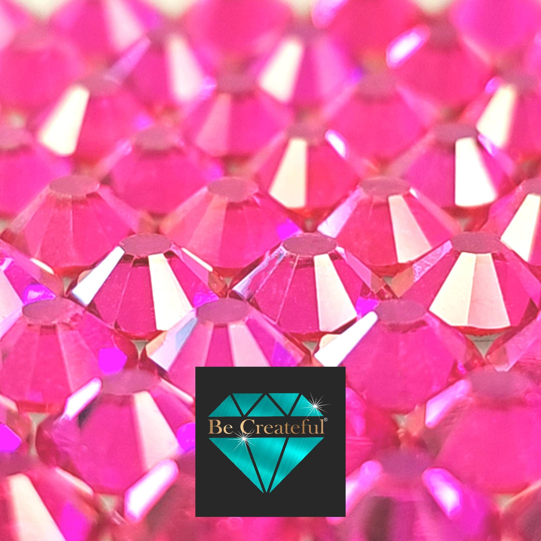 Bulk Flatback Hot Pink Glass Rhinestones Wholesale Rhinestone Supplier ...