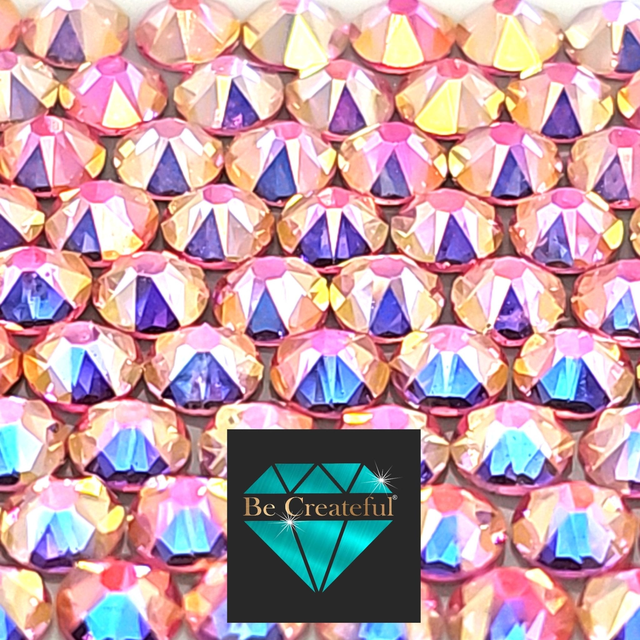 FLATBACK LUXE® Mirage Pink Glass Rhinestones - 5⭐rated – Be Createful