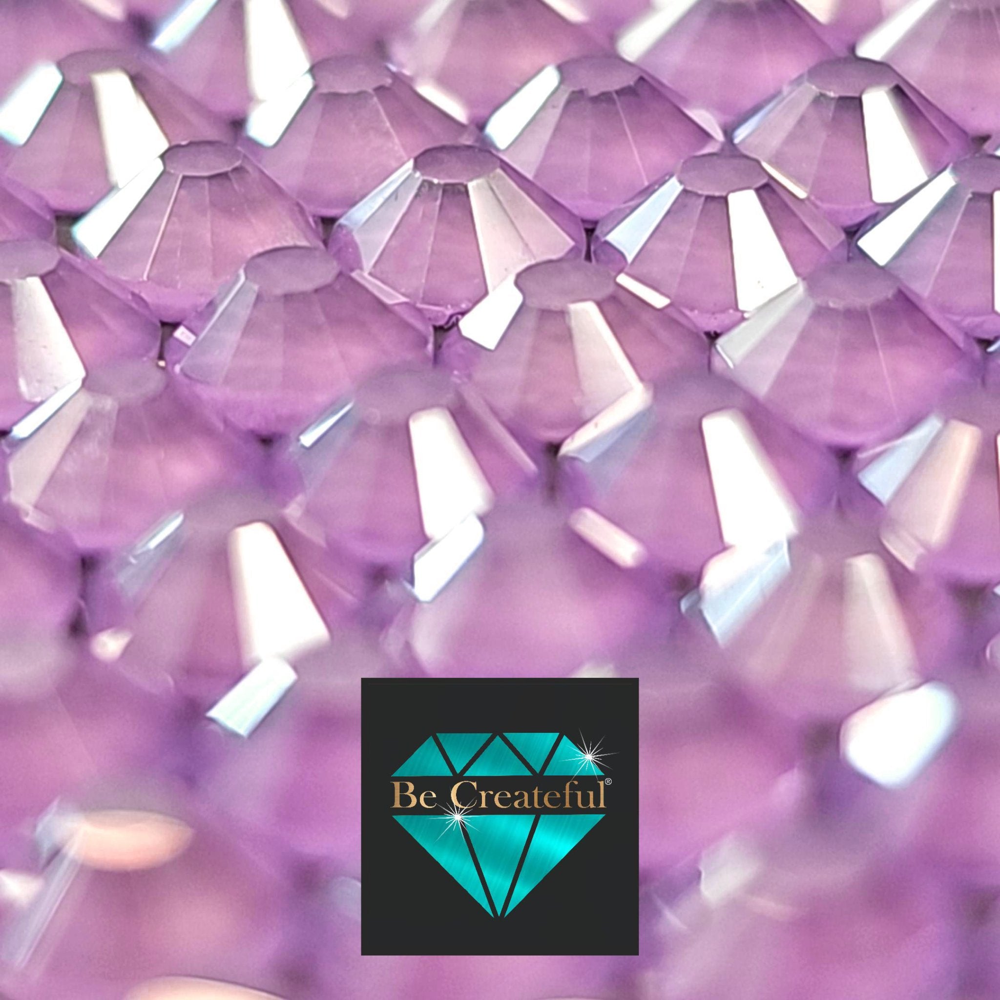 Mocha Matte Lavender FLATBACK Glass Rhinestones - Wholesale Rhinestone ...