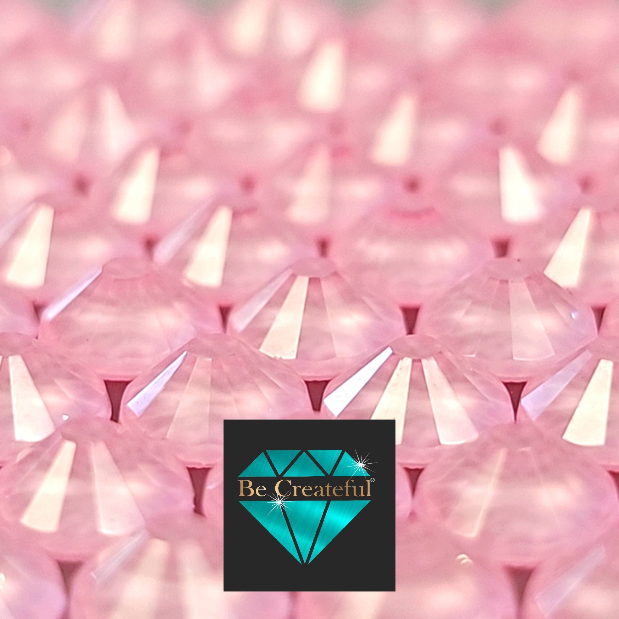 FLATBACK Neon Light Pink Glass Flatback Rhinestones - Fast Shipping ...