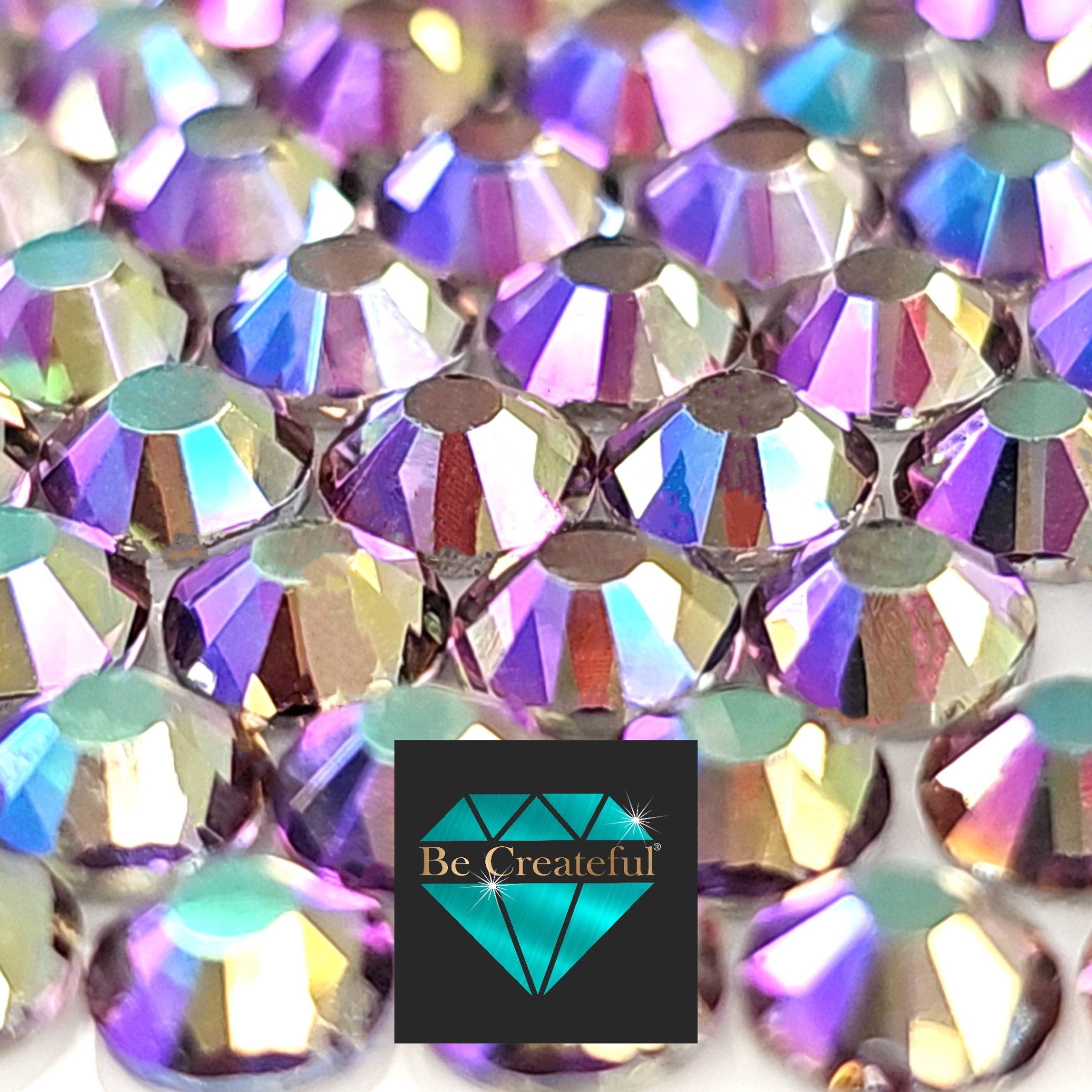 FLATBACK Glass Phantom Flatback Rhinestones - Fast Shipping – Be Createful