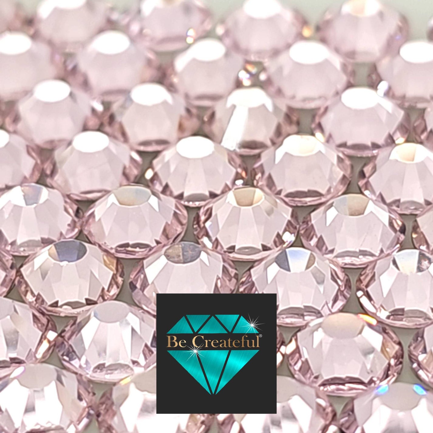 Flatback Pink Glass Rhinestones - Large Rhinestone Selection – Be Createful