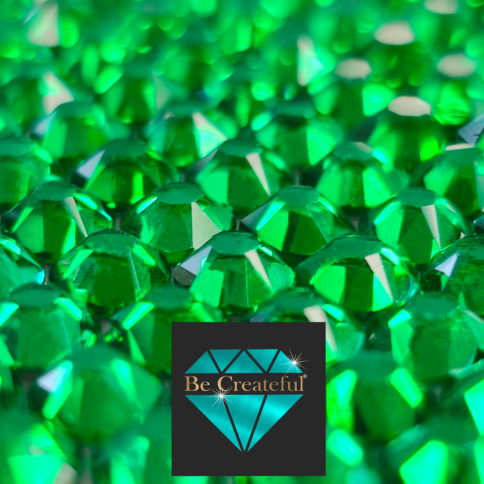 FLATBACK LUXE® Spring Green Foil Glass Rhinestones - 5⭐rated – Be Createful