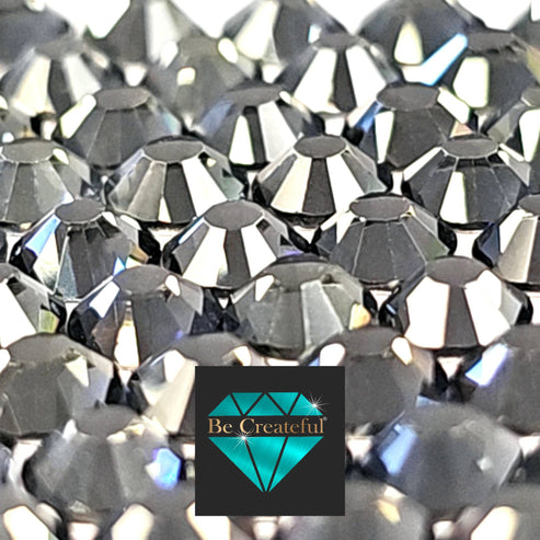 Multi-Size Black Diamond Flatback Glass Rhinestones 5 ⭐Rated – Be Createful