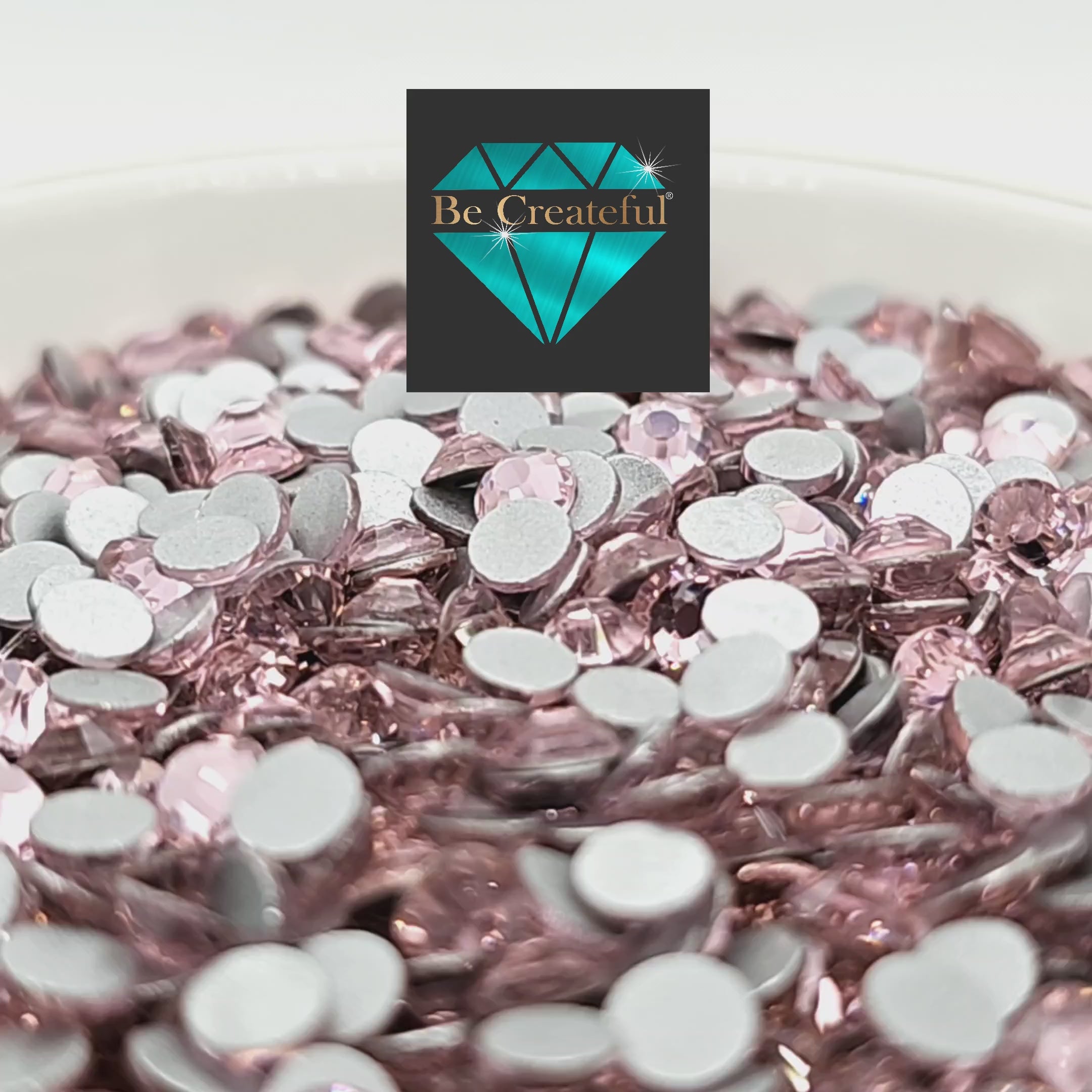 Flatback Pink Glass Rhinestones - Large Rhinestone Selection – Be Createful