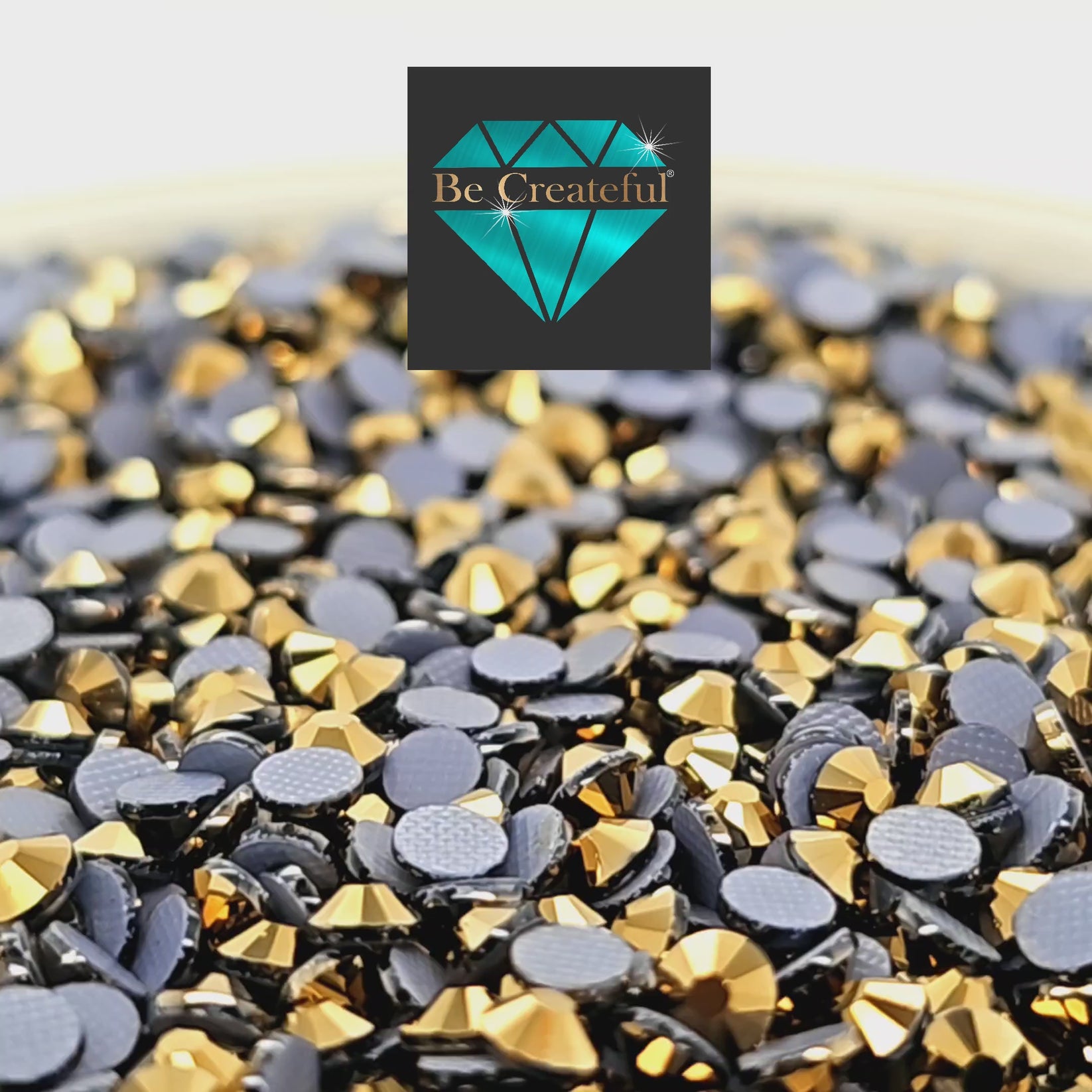LUXE™ Aurum/Gold Hotfix Glass Rhinestones - 5 ⭐ Rated – Be Createful
