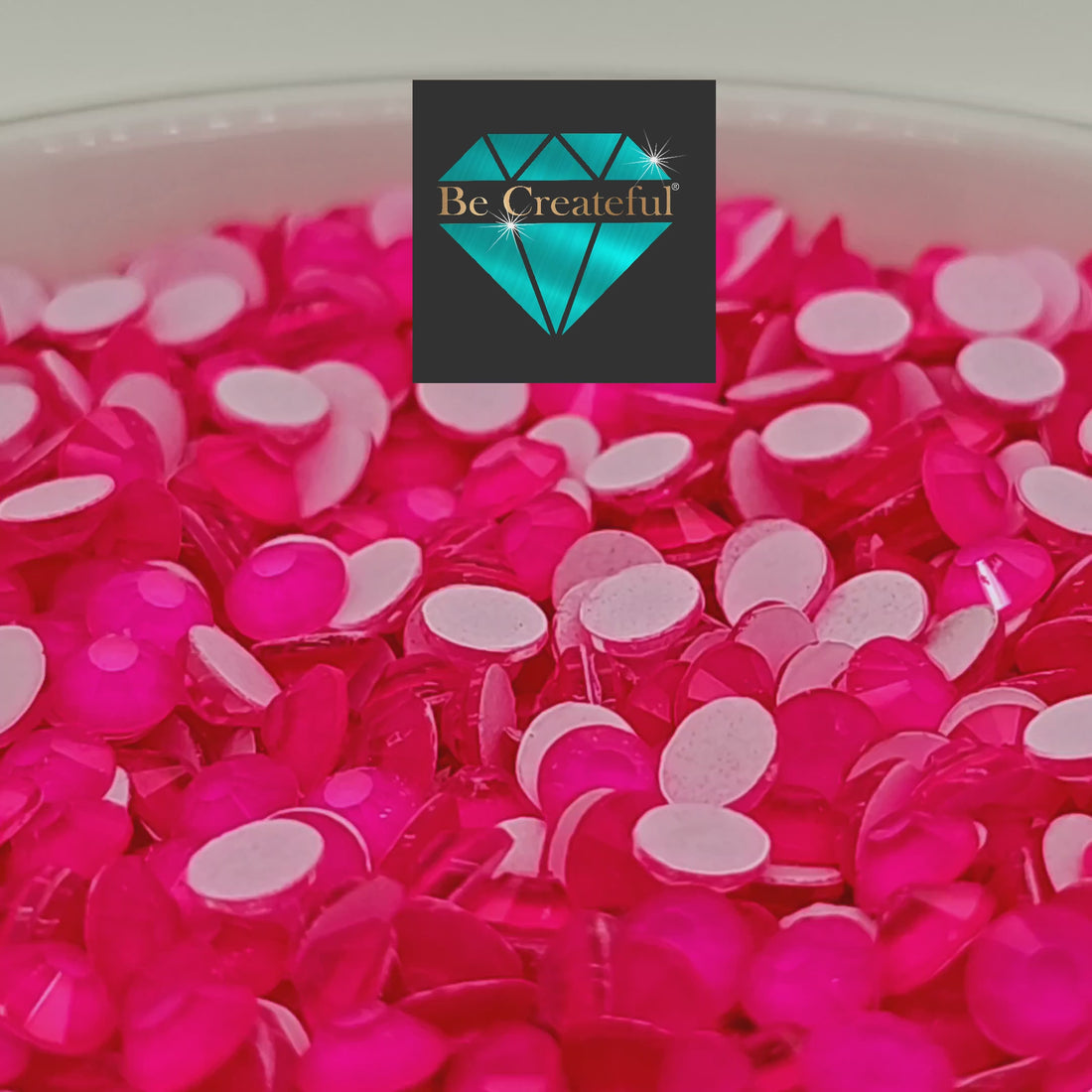 FLATBACK Neon Pink Rhinestones - US Rhinestone Supplier – Be Createful
