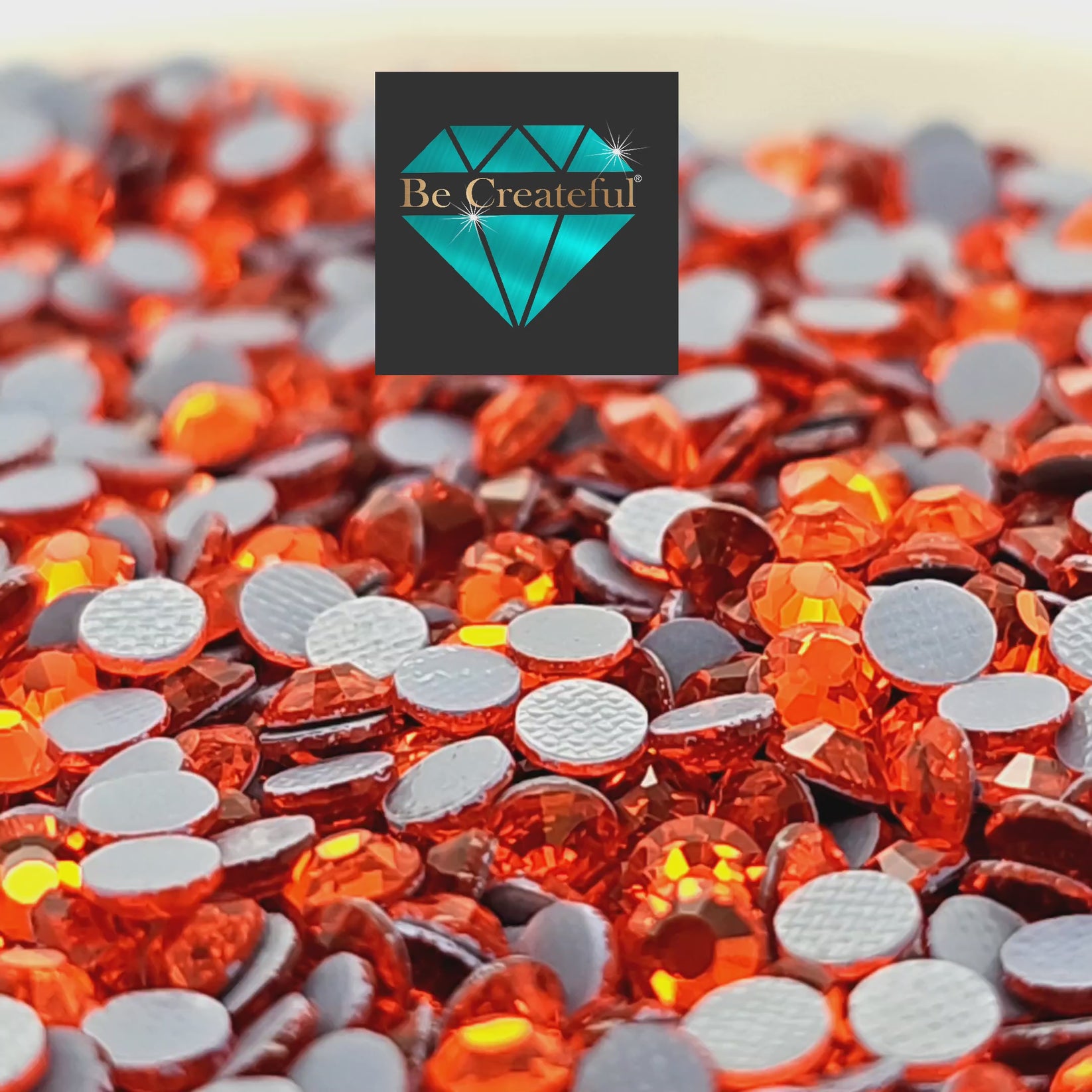 LUXE® Hyacinth Orange Hotfix Glass Rhinestones - 💎5 ⭐ Rated – Be Createful