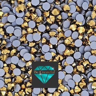 LUXE™ Aurum/Gold Hotfix Glass Rhinestones - 5 Star Rated Rhinestones ...