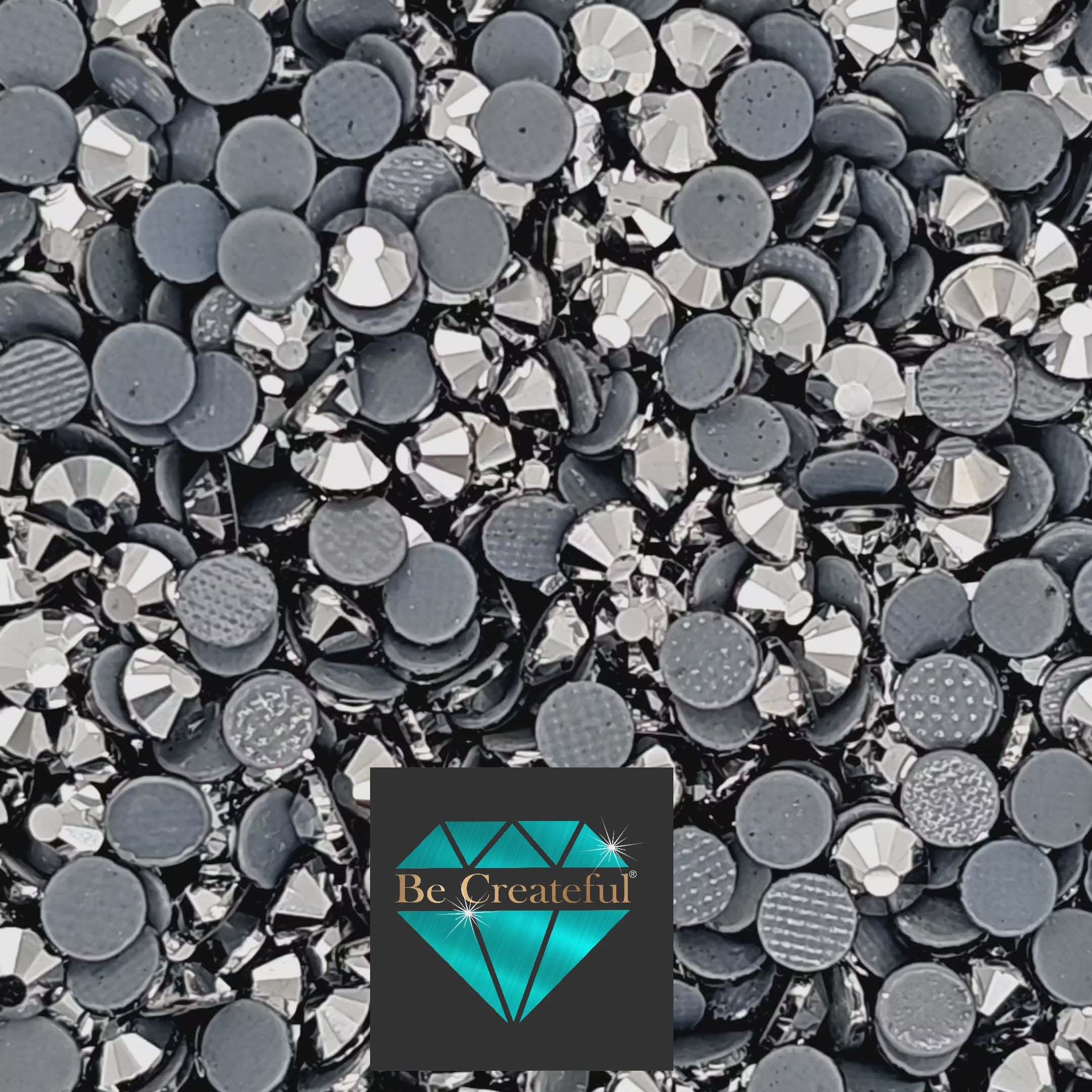 LUXE® Silver Hematite/Crystal Labrador Hotfix Glass Rhinestones – Be ...