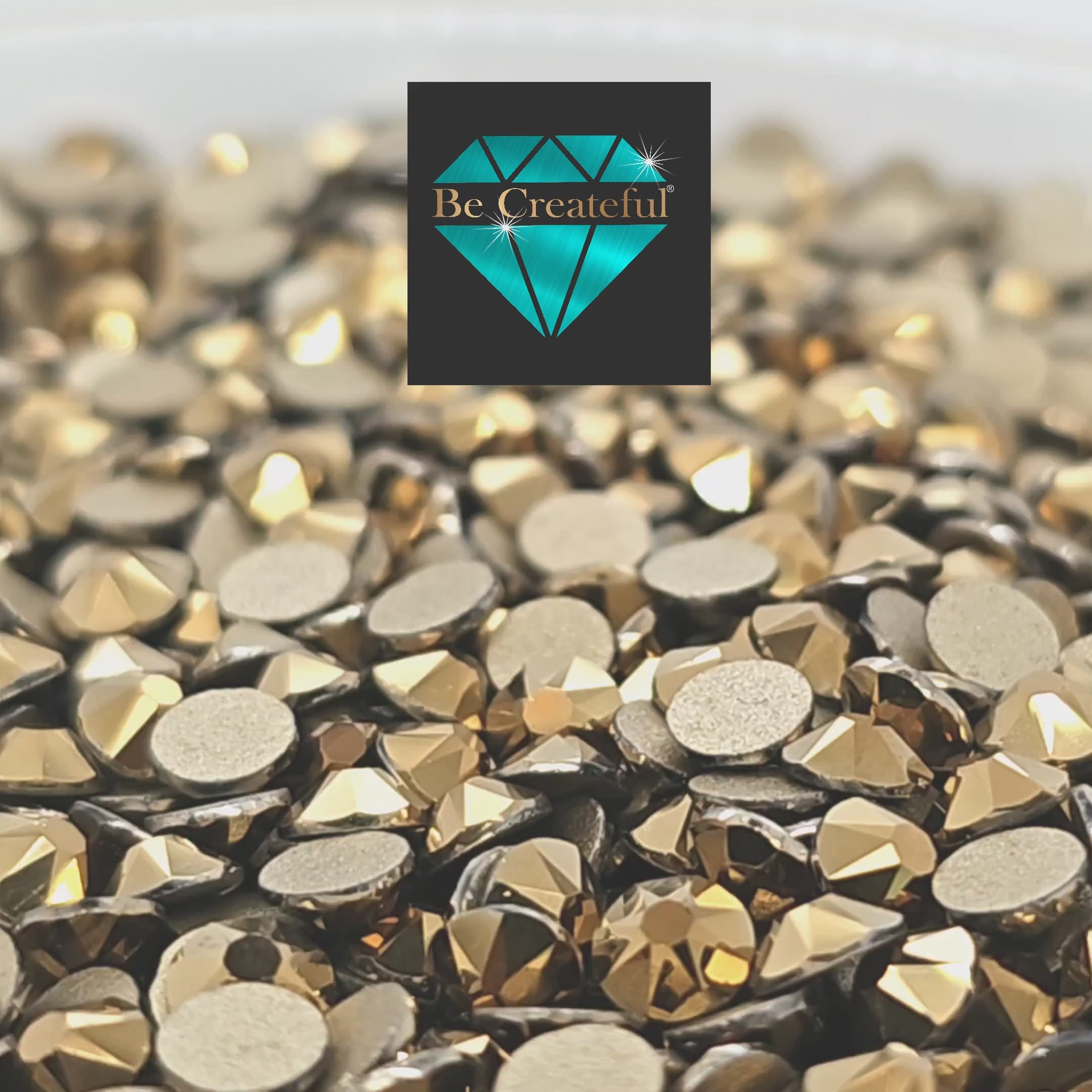 BULK LUXE® Aurum Gold Flatback Rhinestones - 2088 Facet Rhinestone ...