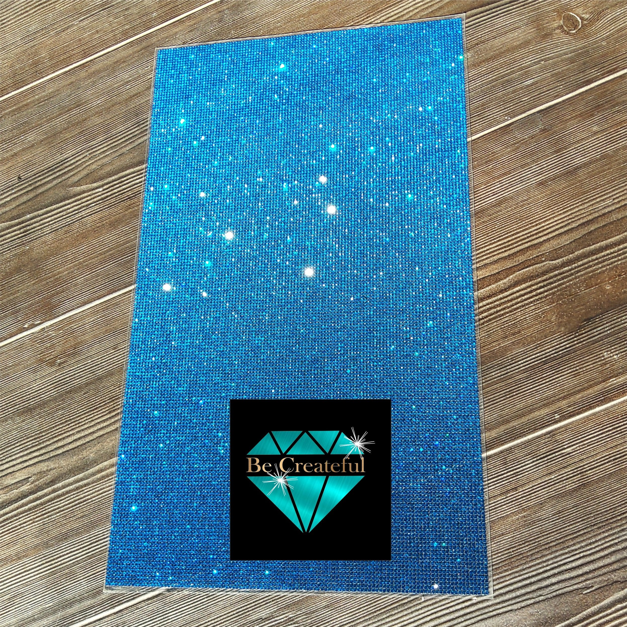 Hotfix Capri Blue Glass Rhinestone Sheets - Fast Shipping! – Be Createful