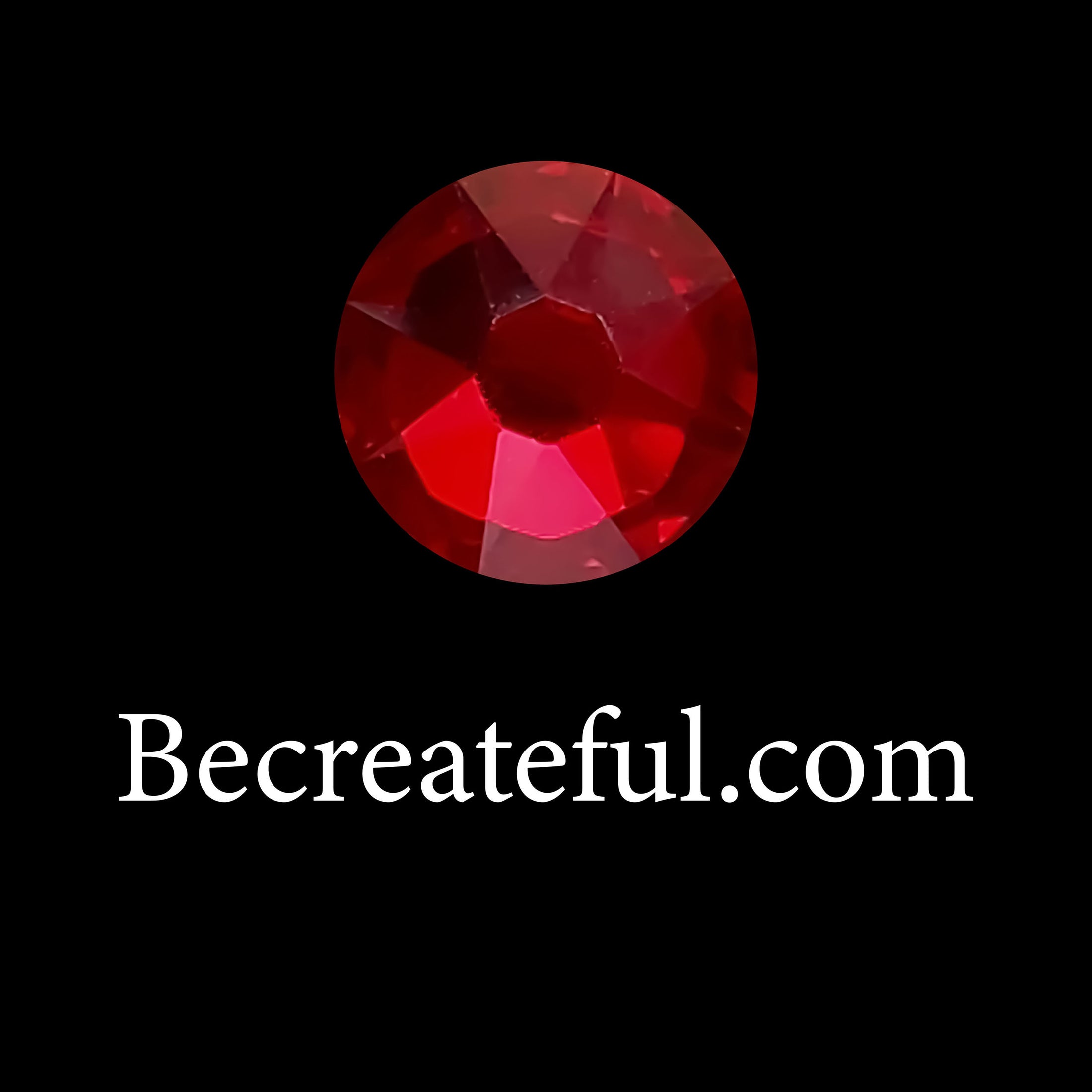 Dark Siam Glass Flatback Rhinestones - 5 ⭐ Rated – Be Createful