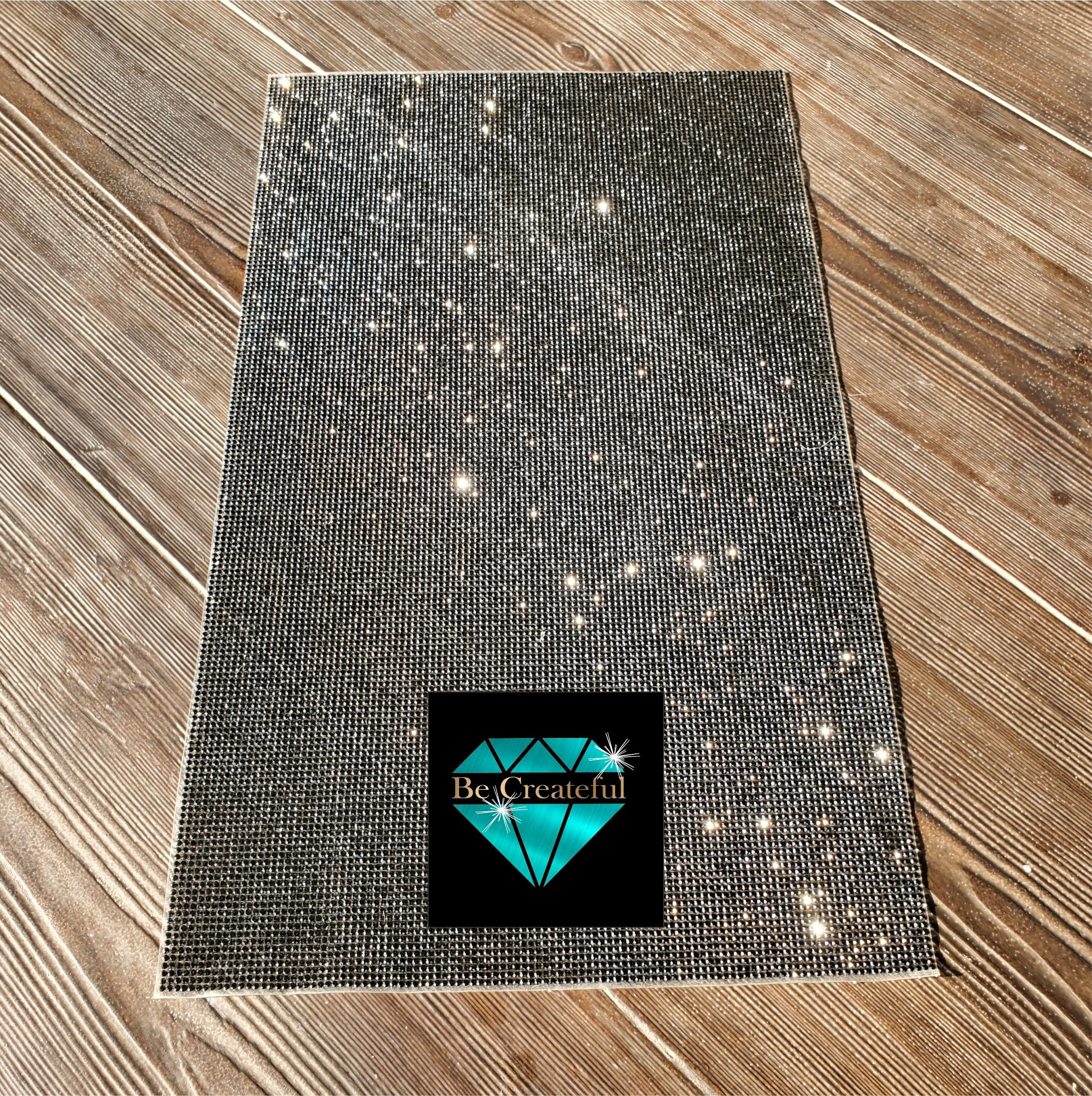 Jet Black Glass Hotfix Rhinestone Sheets - 5 Star Reviews!!! – Be Createful