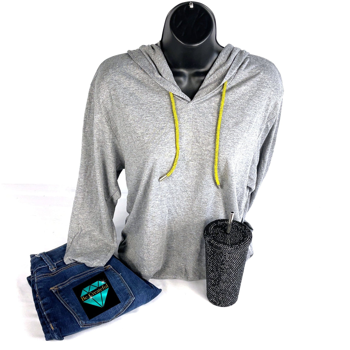 Citrine Yellow Rhinestone Hoodie String - Rhinestone String – Be Createful