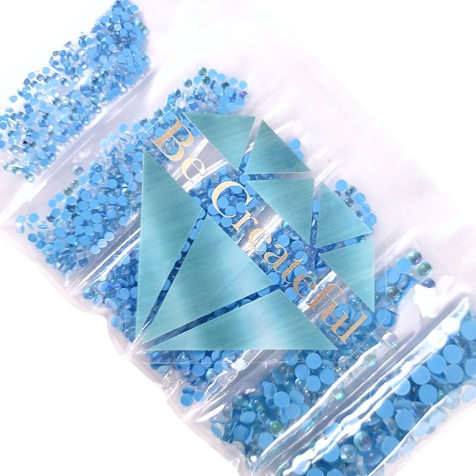 Multi-Size Mermaid Tears Aqua Blue Flatback Rhinestones – Be Createful