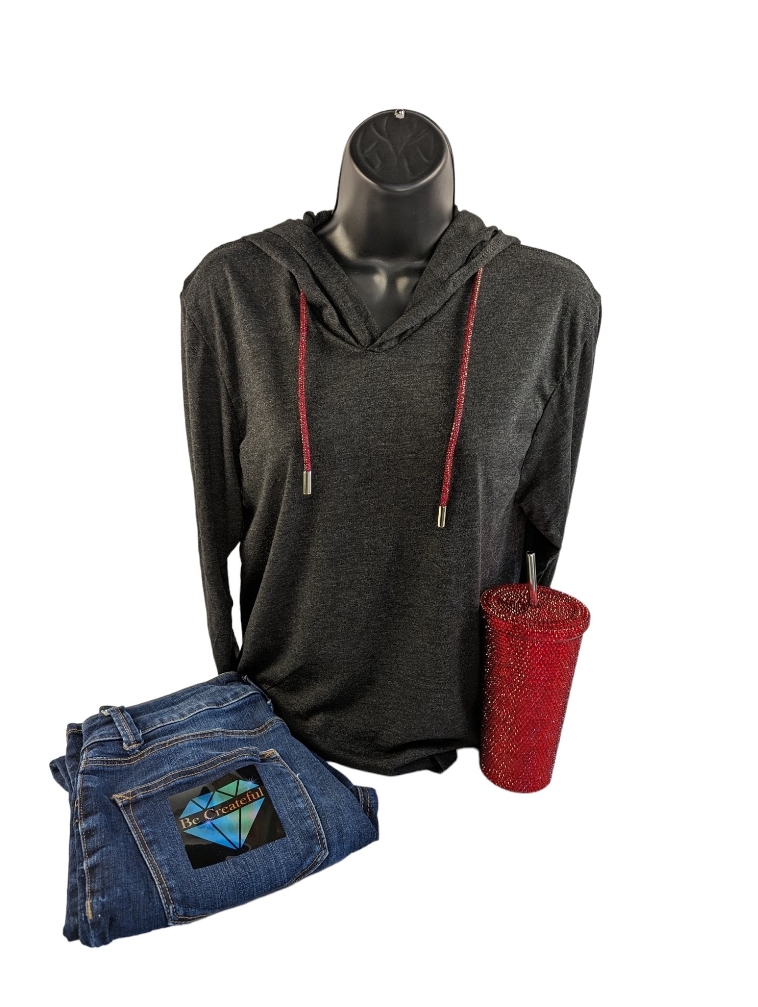 Siam Red Rhinestone Hoodie String - Rhinestone Rope - Rhinestone ...