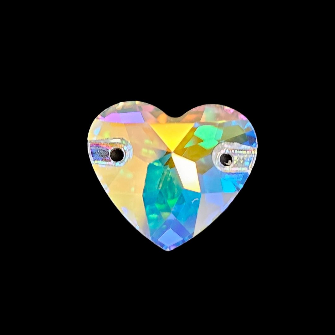 LUXE Crystal AB Heart Shaped Sew On Rhinestones - Fancy Rhinestone 💎 ...