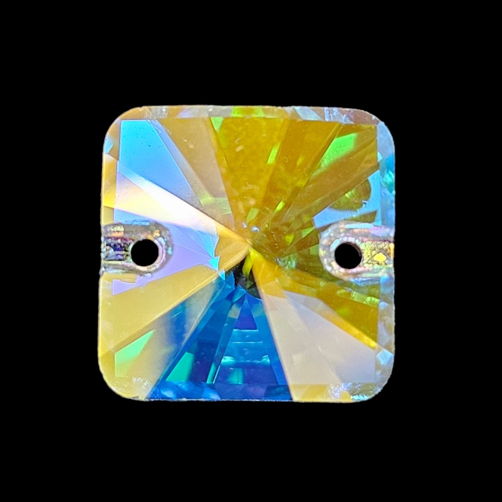 LUXE Crystal AB Rivoli Square Shaped Sew On Rhinestones - Fancy Stones ...