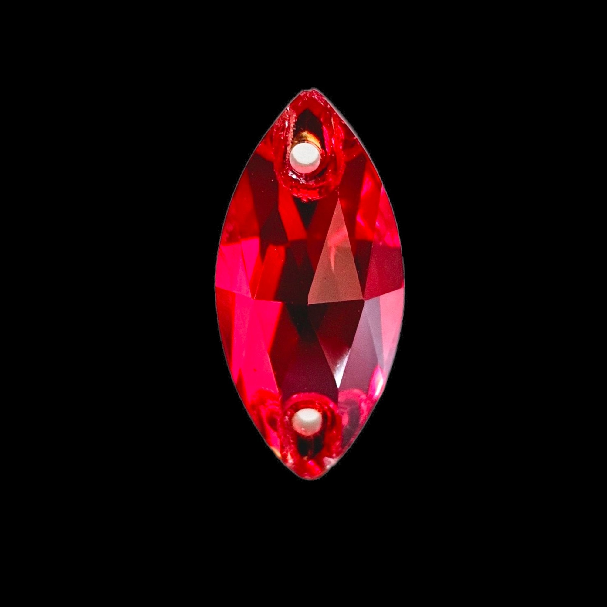 Light Siam Red Navette Shaped Sew On Rhinestones - Shaped Rhinestone ...