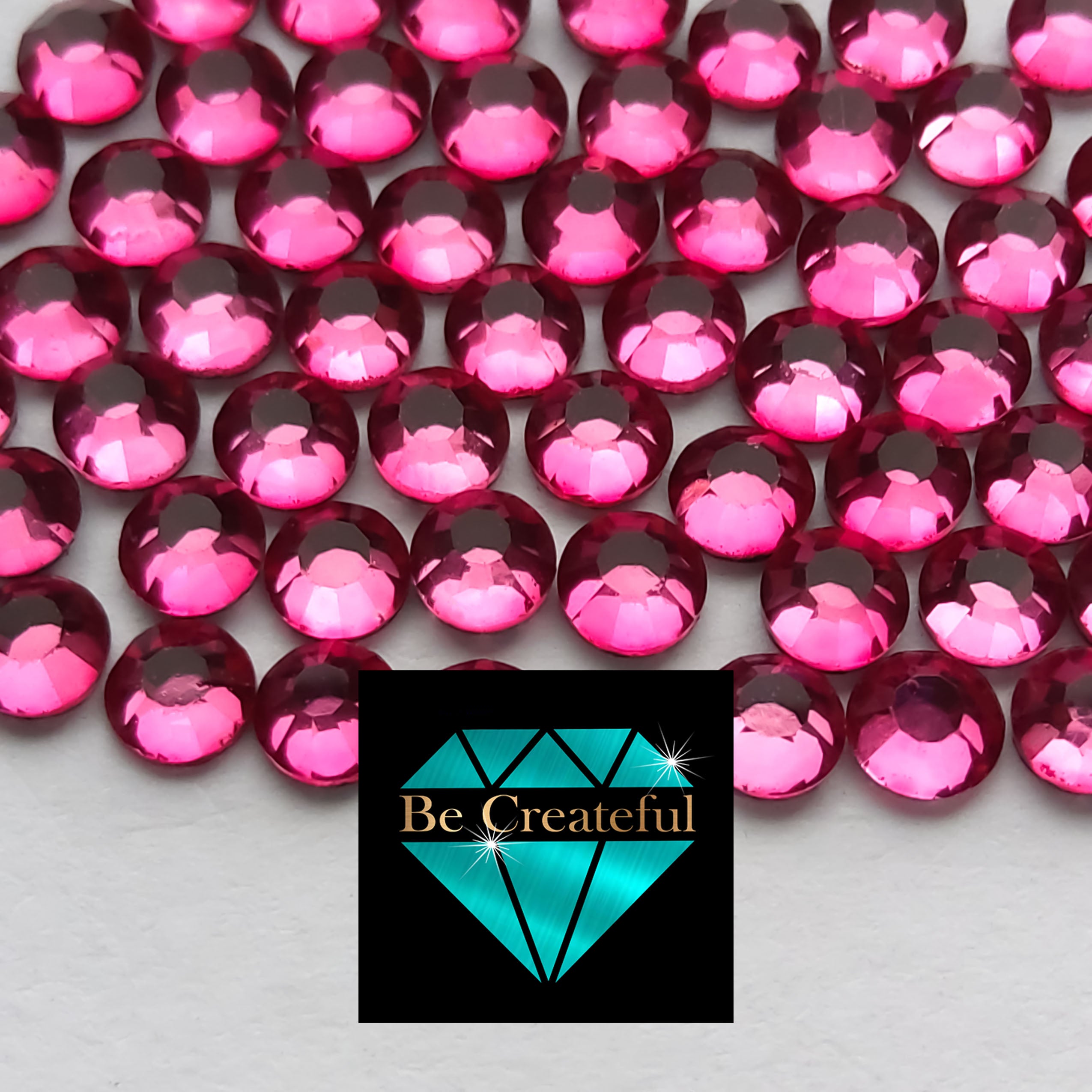 DMC Rose Glass Hotfix Rhinestones - US Wholesale Rhinestones – Be Createful