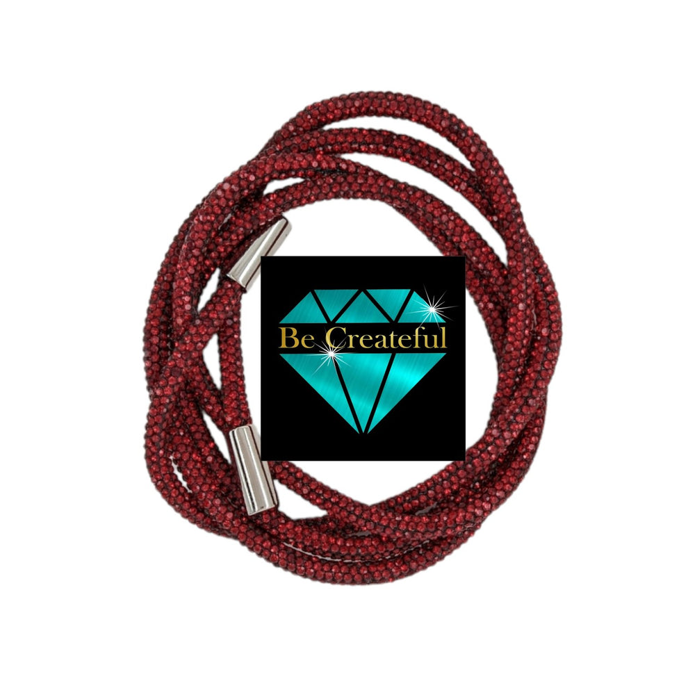 Siam Red Rhinestone Hoodie String - Rhinestone Rope - Rhinestone ...